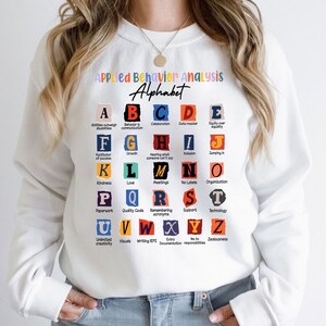 Applied Behavior Analysis Alphabet Retro Shirt ABA Therapist Shirt, ABA ...