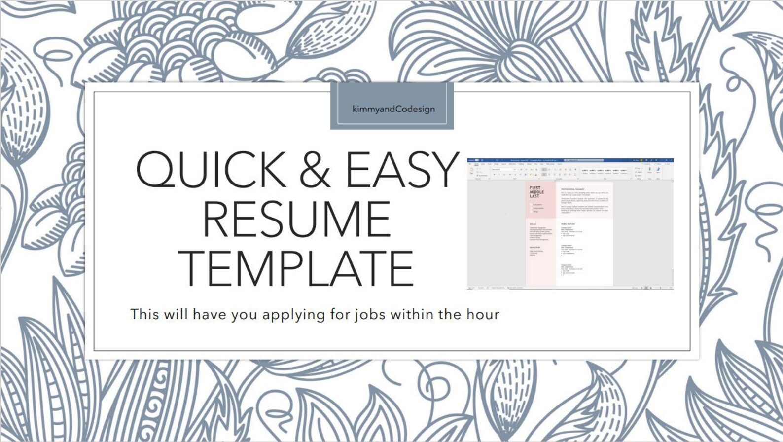 CV, Resume Template Quick and Easy to Download and Amend. Be Apply for ...