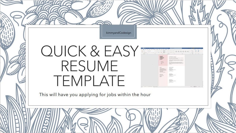 CV, Resume Template Quick and Easy to Download and Amend. Be Apply for ...