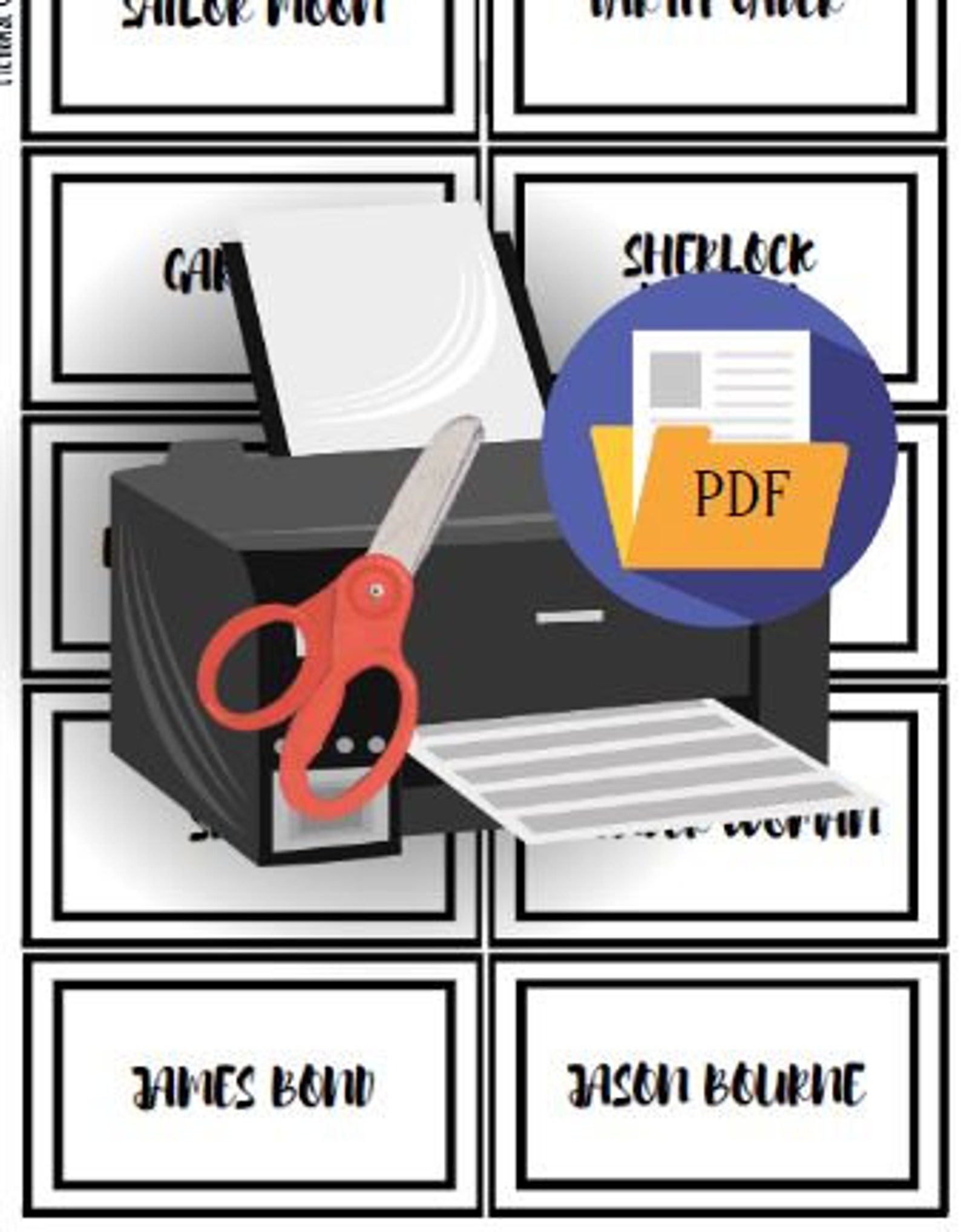 Who Am I GAME - PDF Instant Download - Guessing Game - Family Fun ...