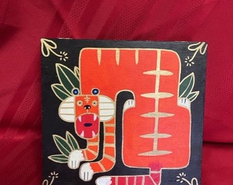 Traditional Tibetan Tiger Skin Box. Painted Tiger Skin. Hand Made Box ...