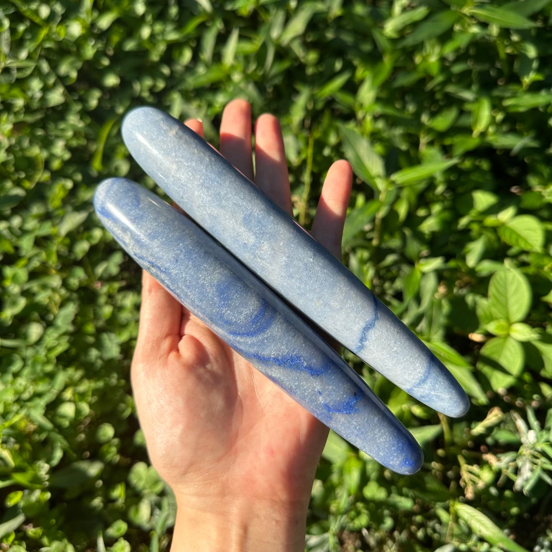 7 Straight Blue Aventurine Dildo Massager Yoni Wand Sex Toys Etsy