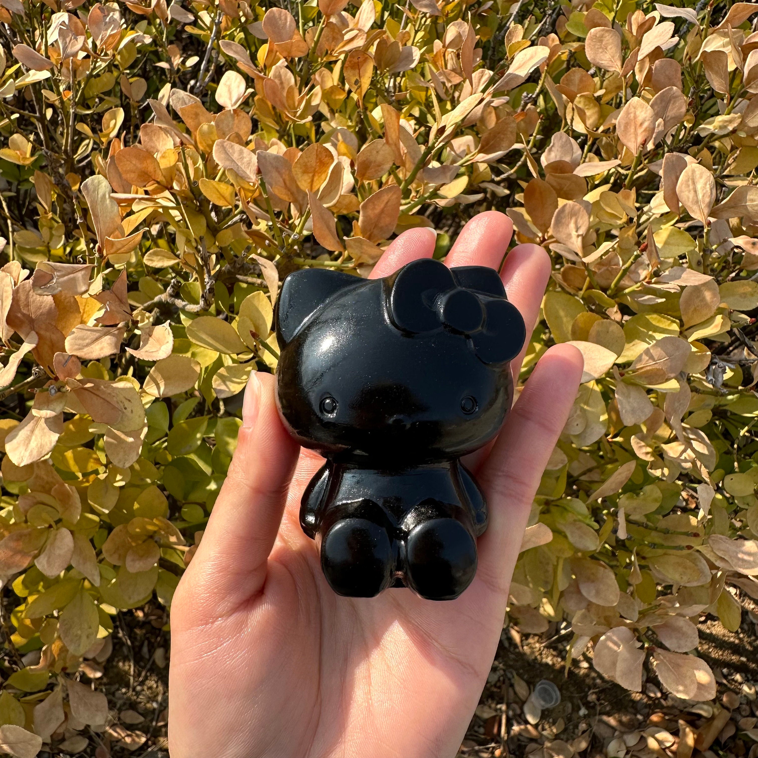 3.1" Obsidian Kitty Cat - Etsy