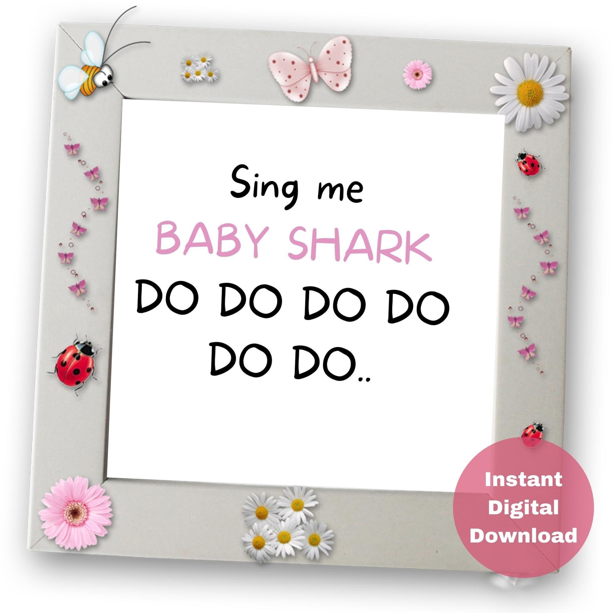 Digital Download Printable Babyshark Nursery Wallart for Nursery Room ...