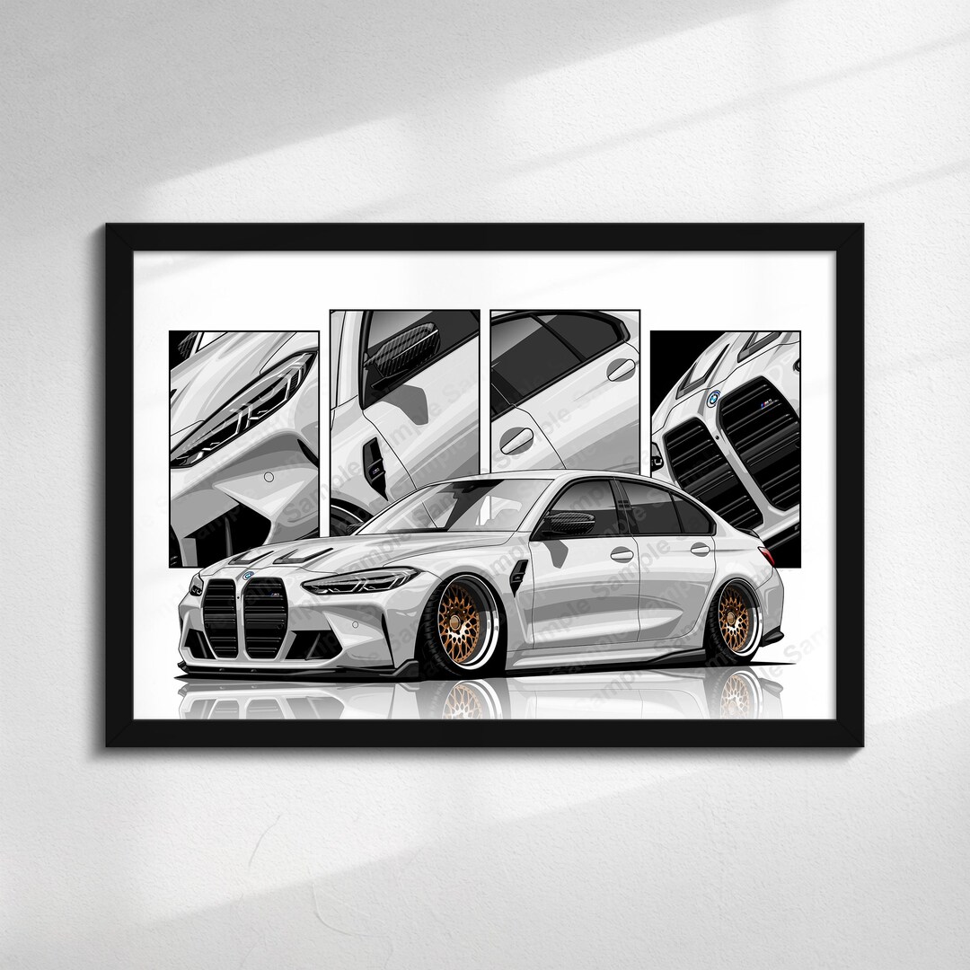 Euro Import Tuner Concept Rendering Fit for Bimmer M3 G80 Art Drawing ...