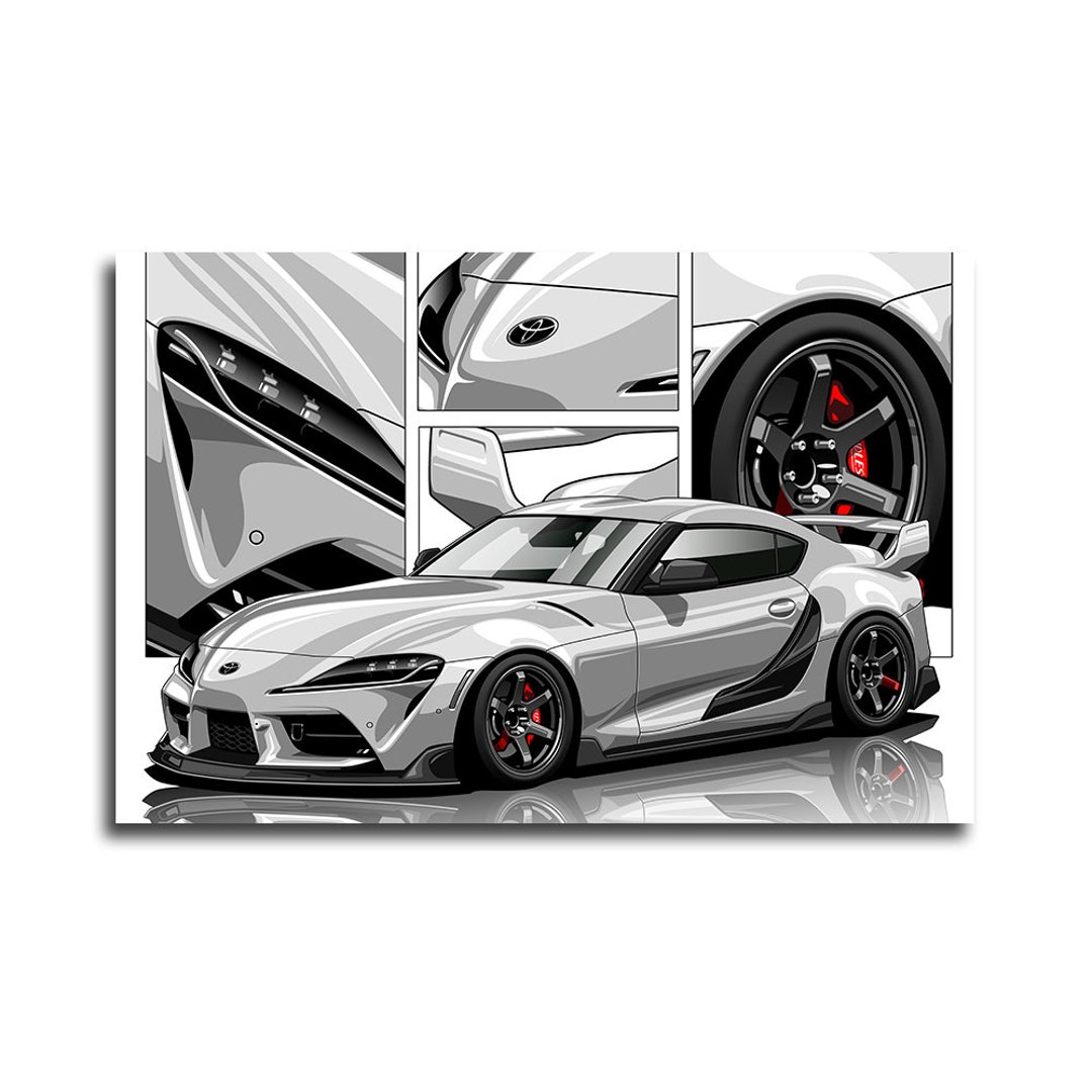 JDM Tuner Car Drift Drifting Automotive Art Drawing Compatible - Etsy