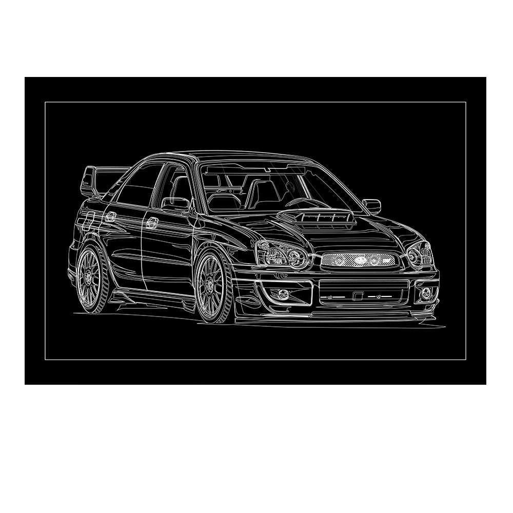 Subaru Car Art Drawings