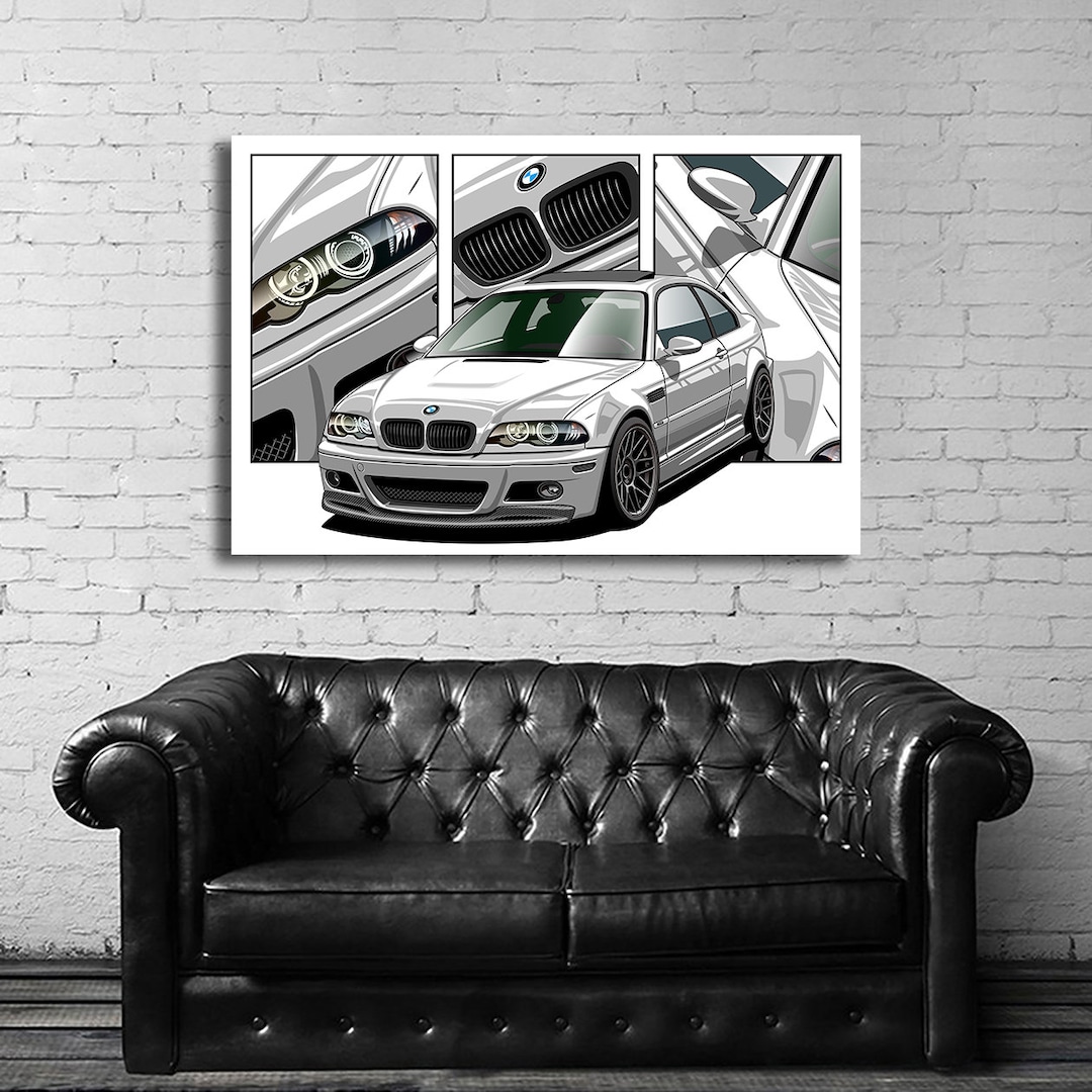 M3 E46 Import Tuner Euro Car Automotive Art Poster Frame and - Etsy