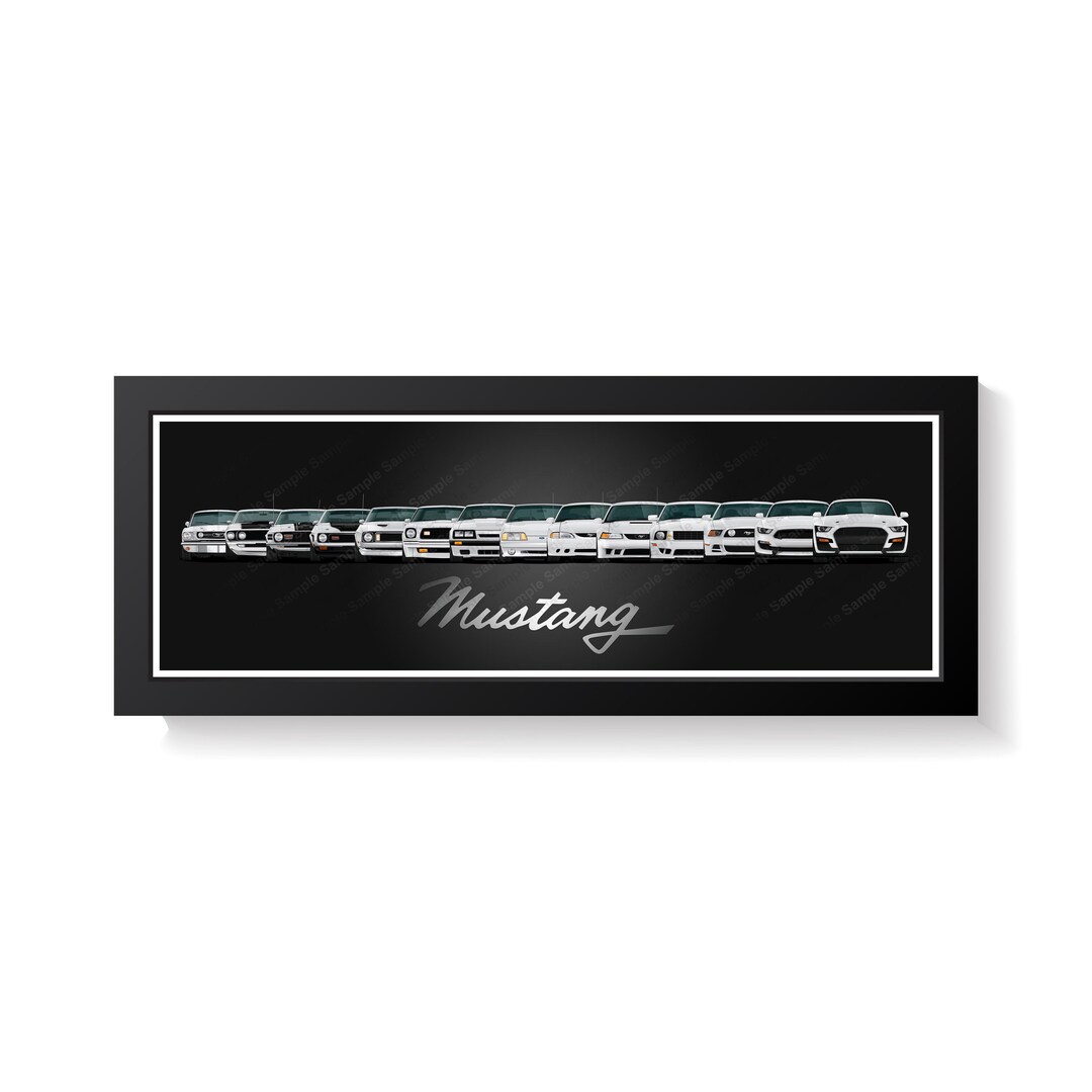 Ford Mustang Generations USDM Tuner Drift Stance Poster Print With ...