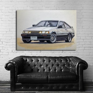 JDM Tuner Car Drift Drifting Automotive Art Drawing Compatible With ...
