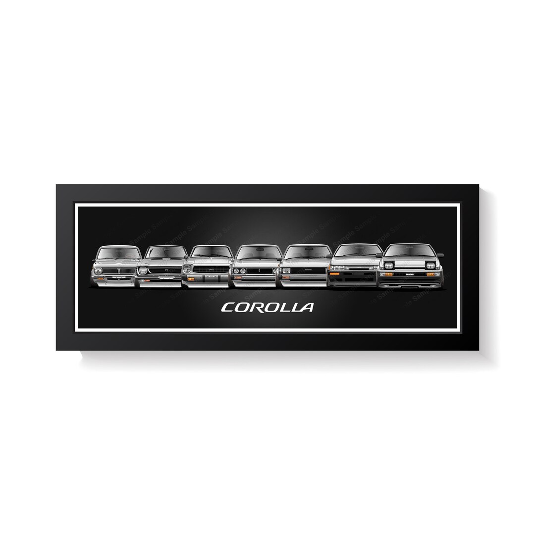 Toyota Corollagenerations JDM Import Tuner Drift Stance Poster Print ...