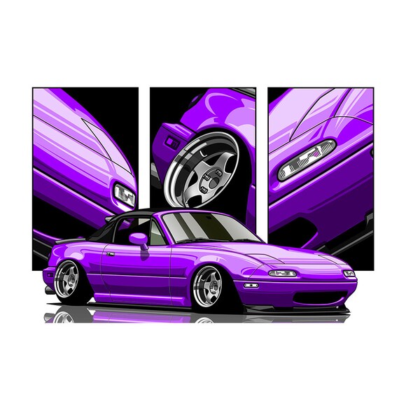 Miata Drawing - Etsy