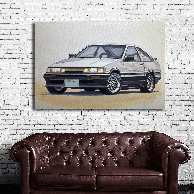 JDM Tuner Car Drift Drifting Automotive Art Drawing Compatible With ...