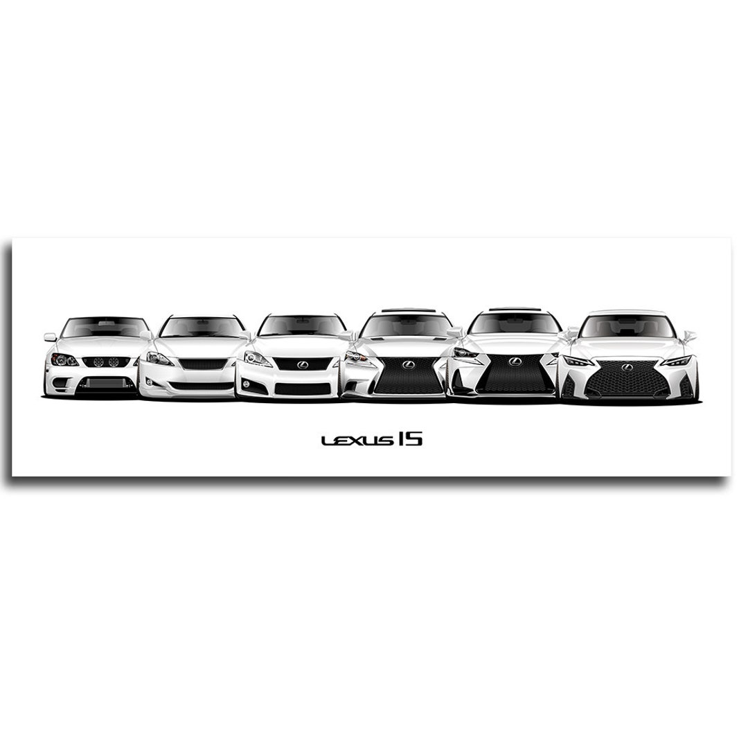 JDM Drift Import Tuner Car Automotive Art Drawing Compatible With Lexus ...