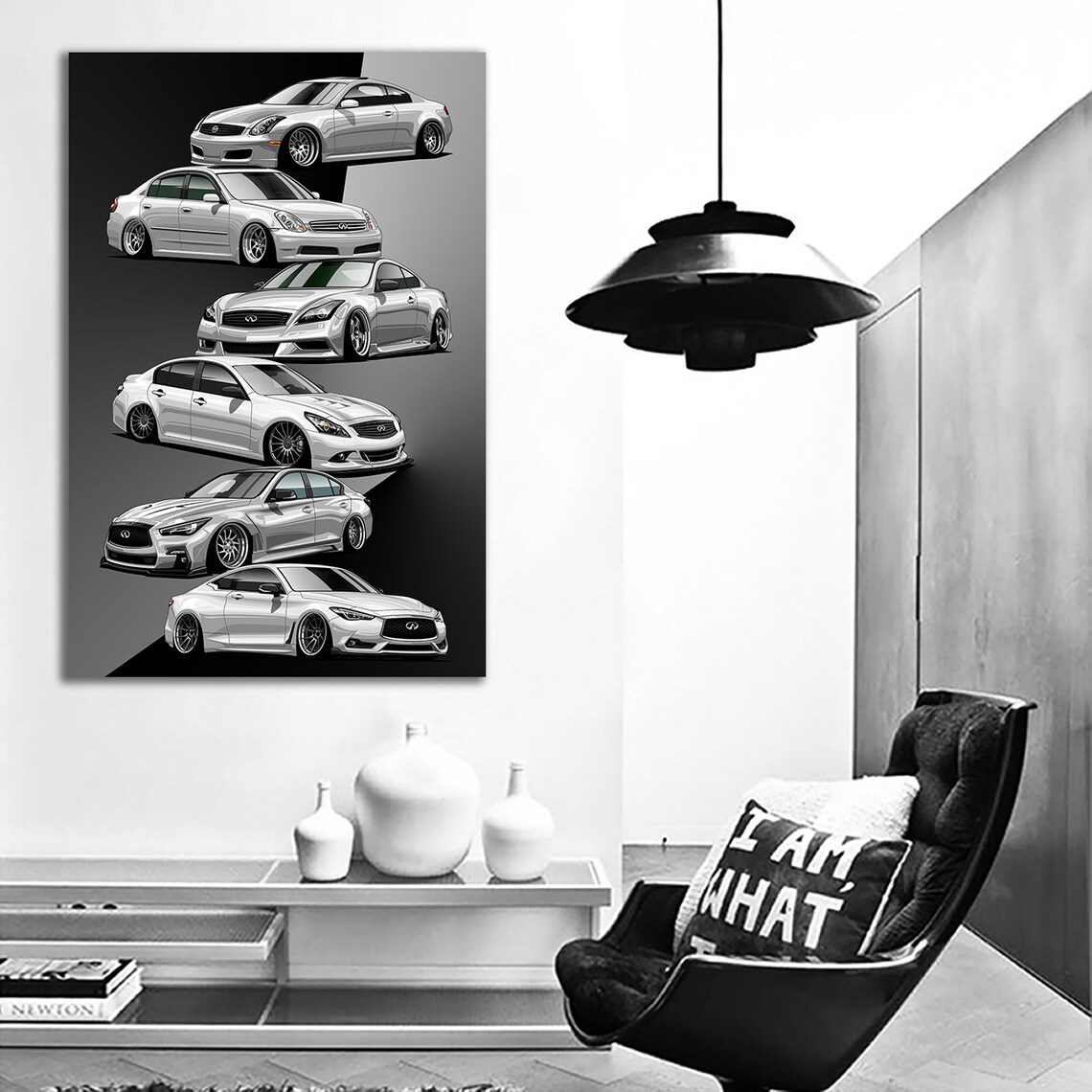 JDM Drift Import Tuner Car Automotive Art Drawing Compatible With ...