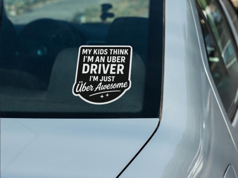 Uber Awesome Die-cut Stickers for Kids, Fun Car Decor, Gift for Uber ...