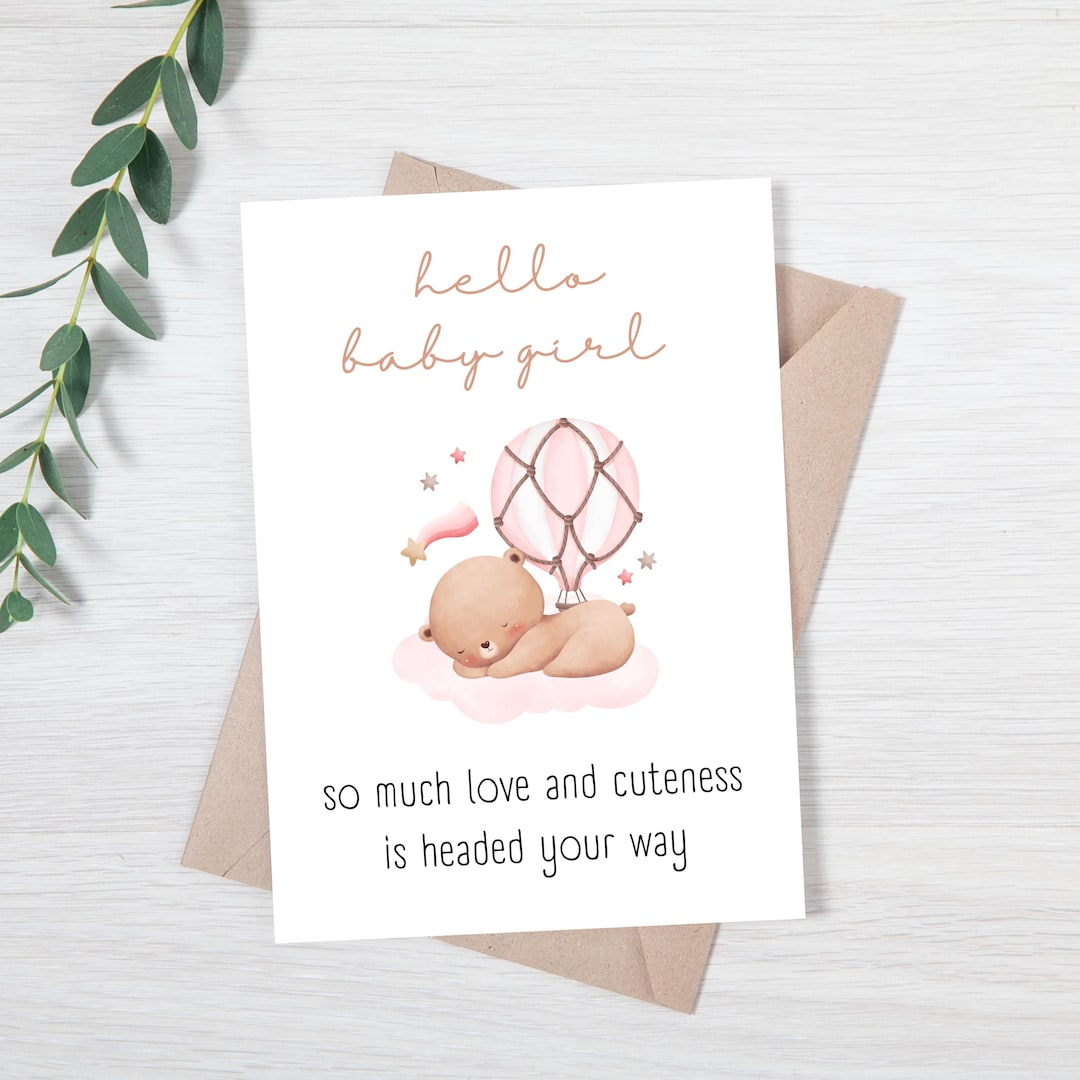 Baby Girl Congratulations Card | Pregnancy Card for Mom to Be | Baby ...