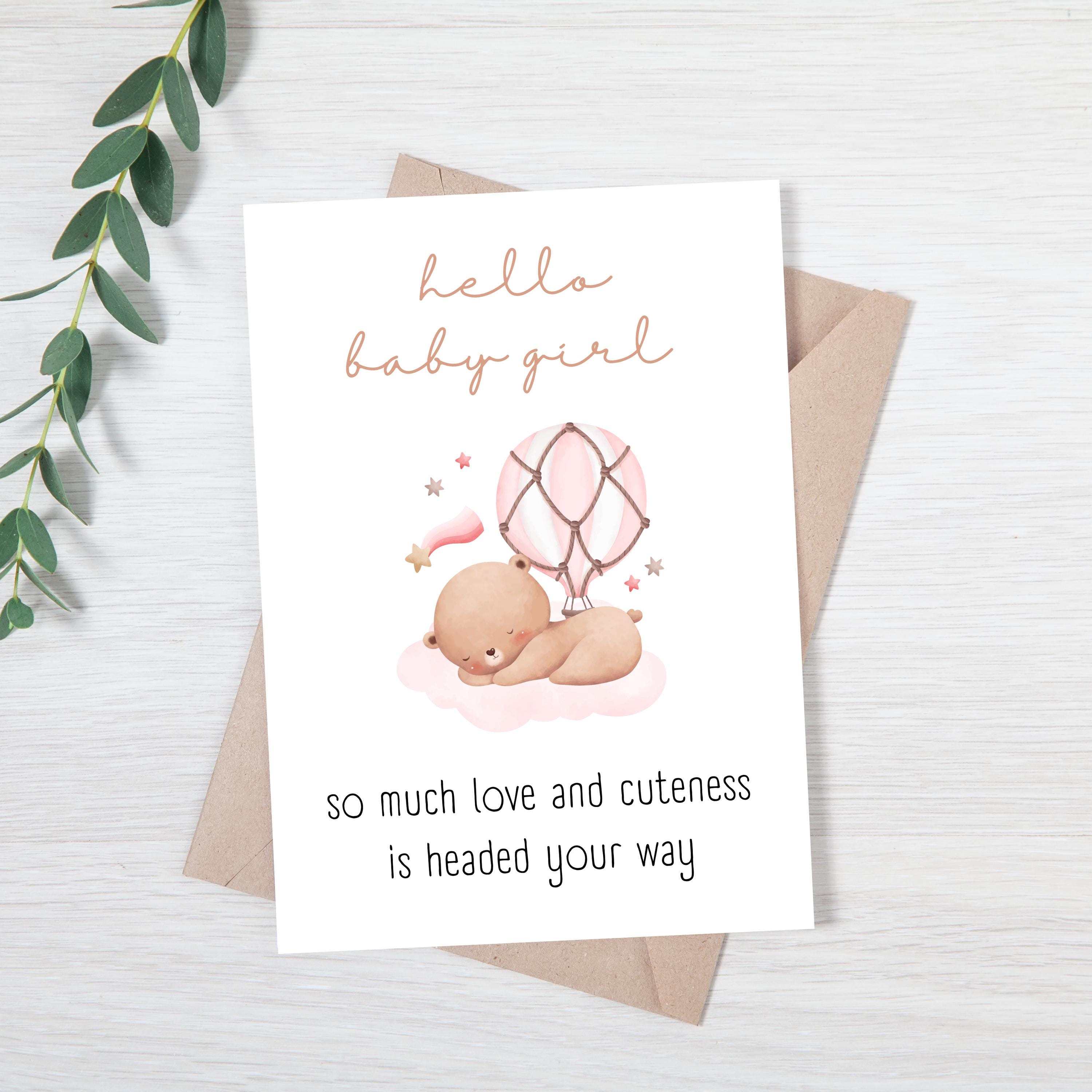 Baby Girl Congratulations Card | Pregnancy Card for Mom to Be | Baby ...