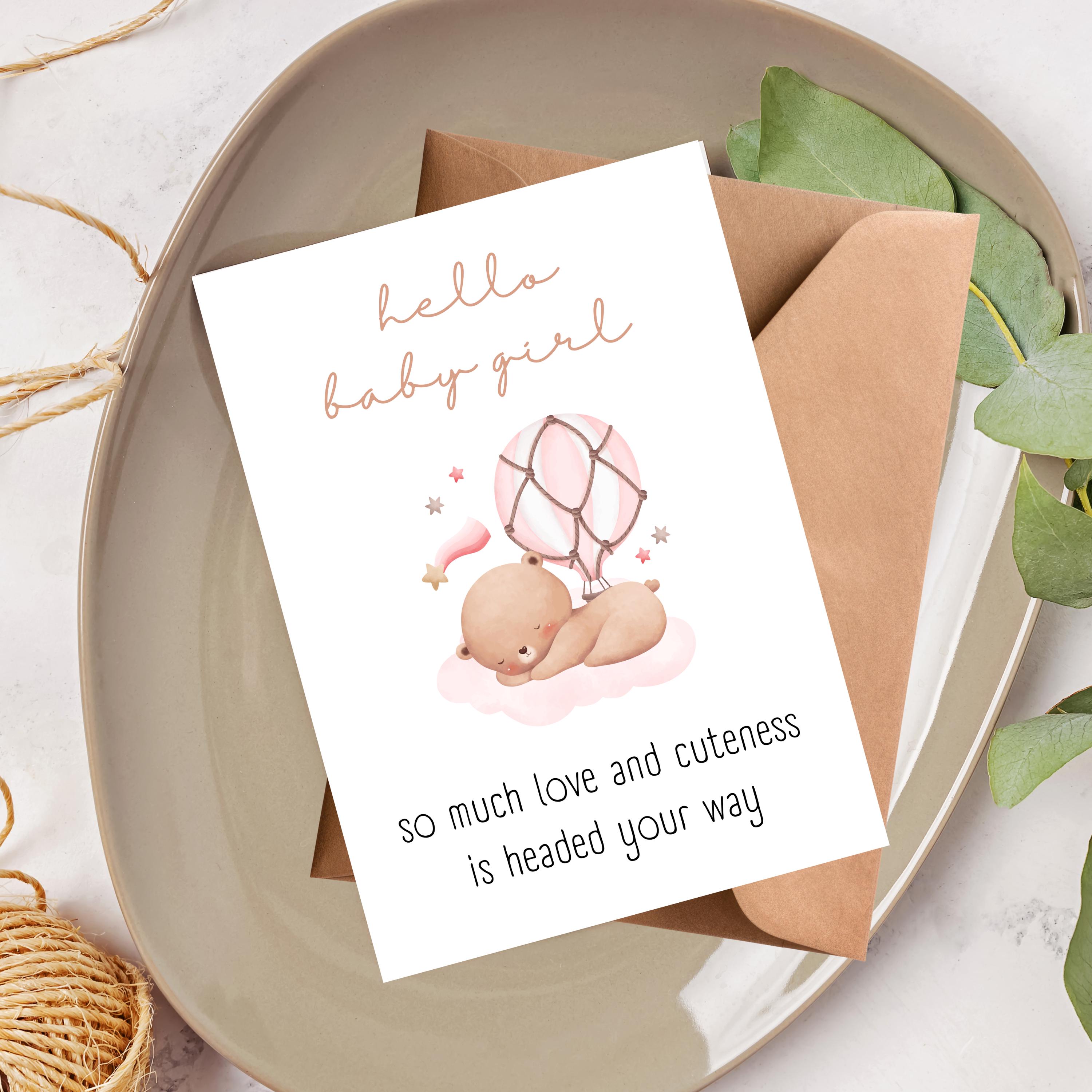 Baby Girl Congratulations Card | Pregnancy Card for Mom to Be | Baby ...