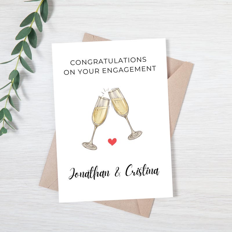 Engagement Card - Etsy