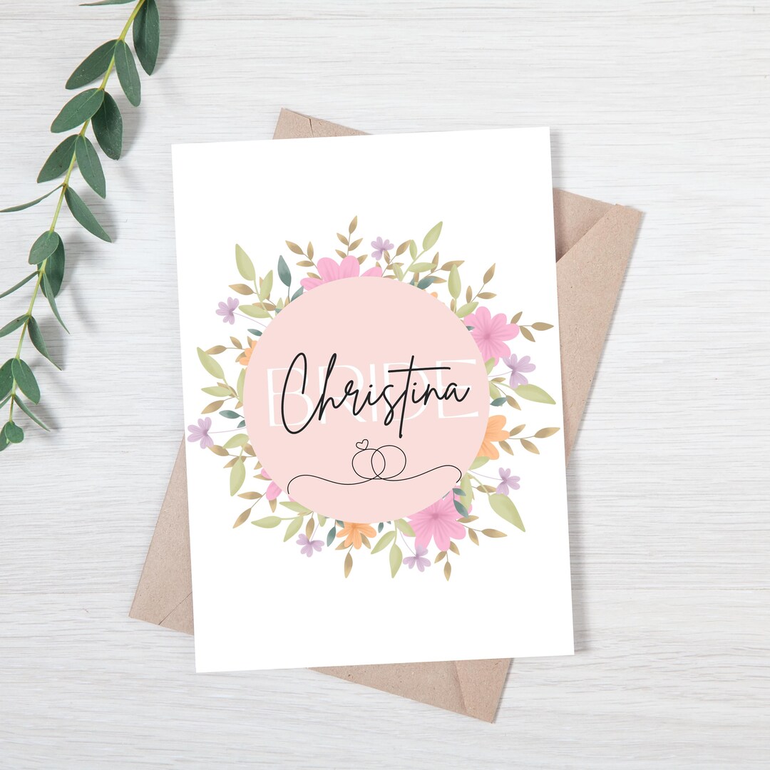 Bridal Shower Card | Bride to Be Card | Beautiful Bride Card | Elegant ...