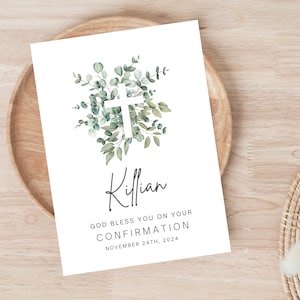 Confirmation Congratulations Card | Personalized Confirmarion Card ...