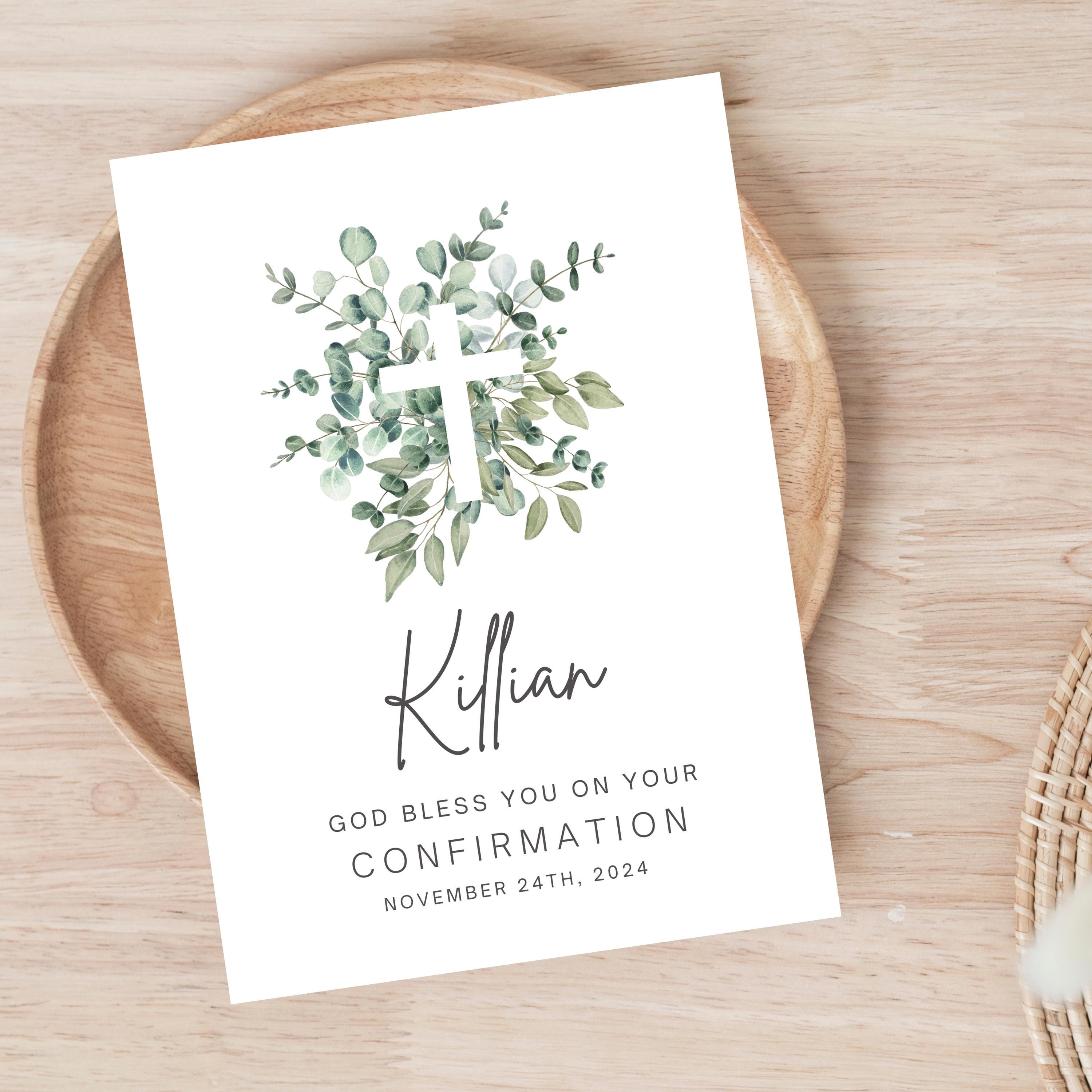Confirmation Congratulations Card | Personalized Confirmarion Card ...