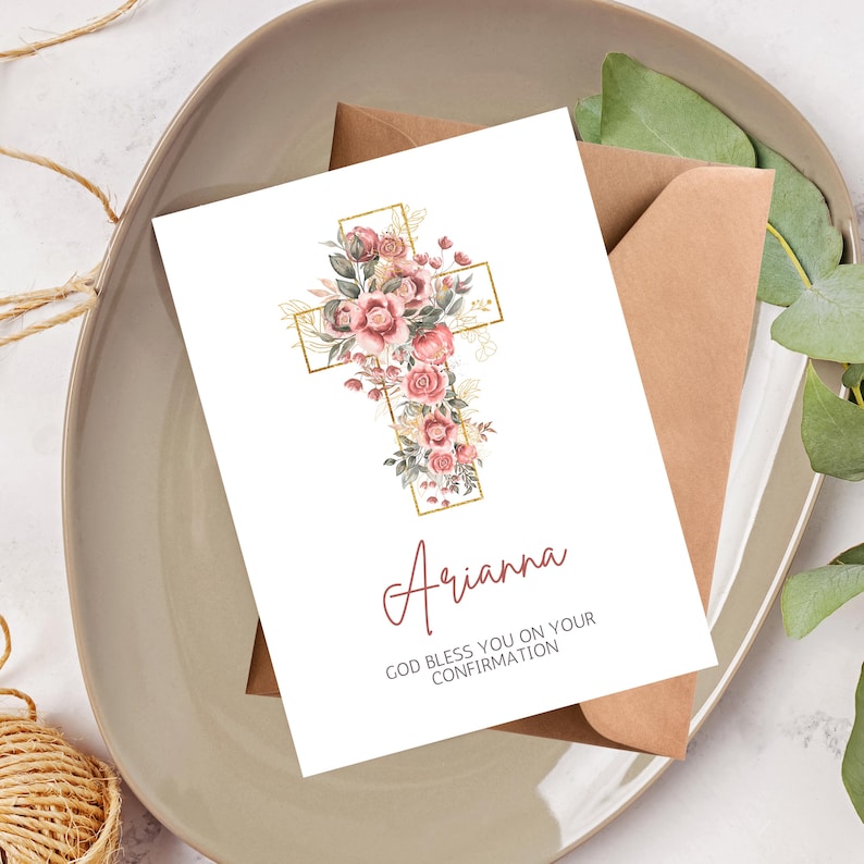 Confirmation Congratulations Card | Personalized Confirmarion Card ...