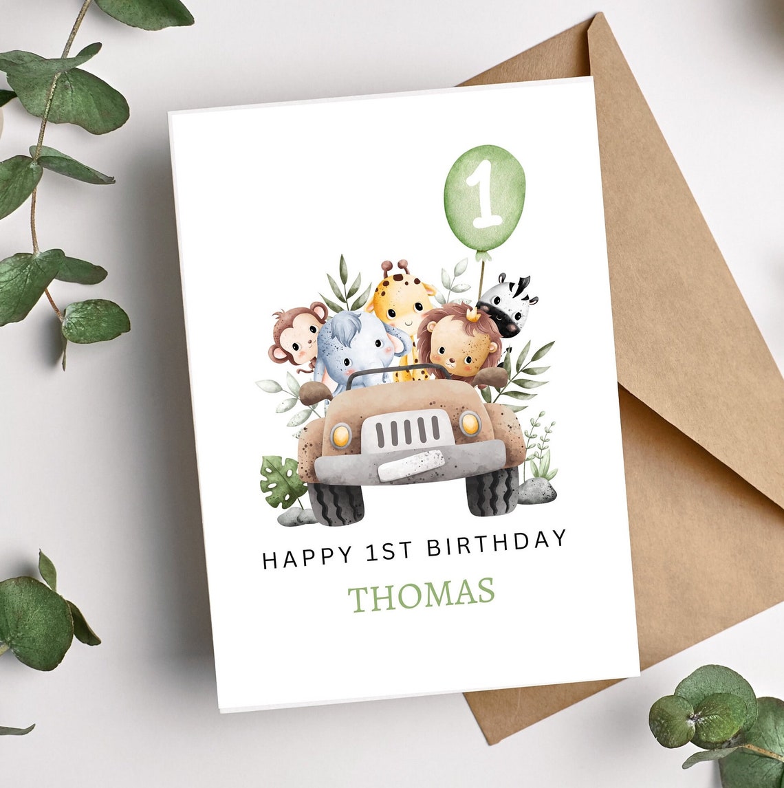 Personalized 1st Birthday 1st Birthday Card for Boy Personalized ...