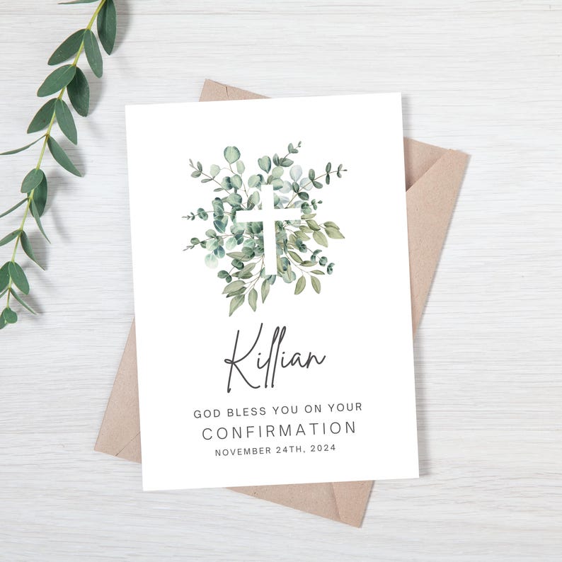 Confirmation Congratulations Card | Personalized Confirmarion Card ...
