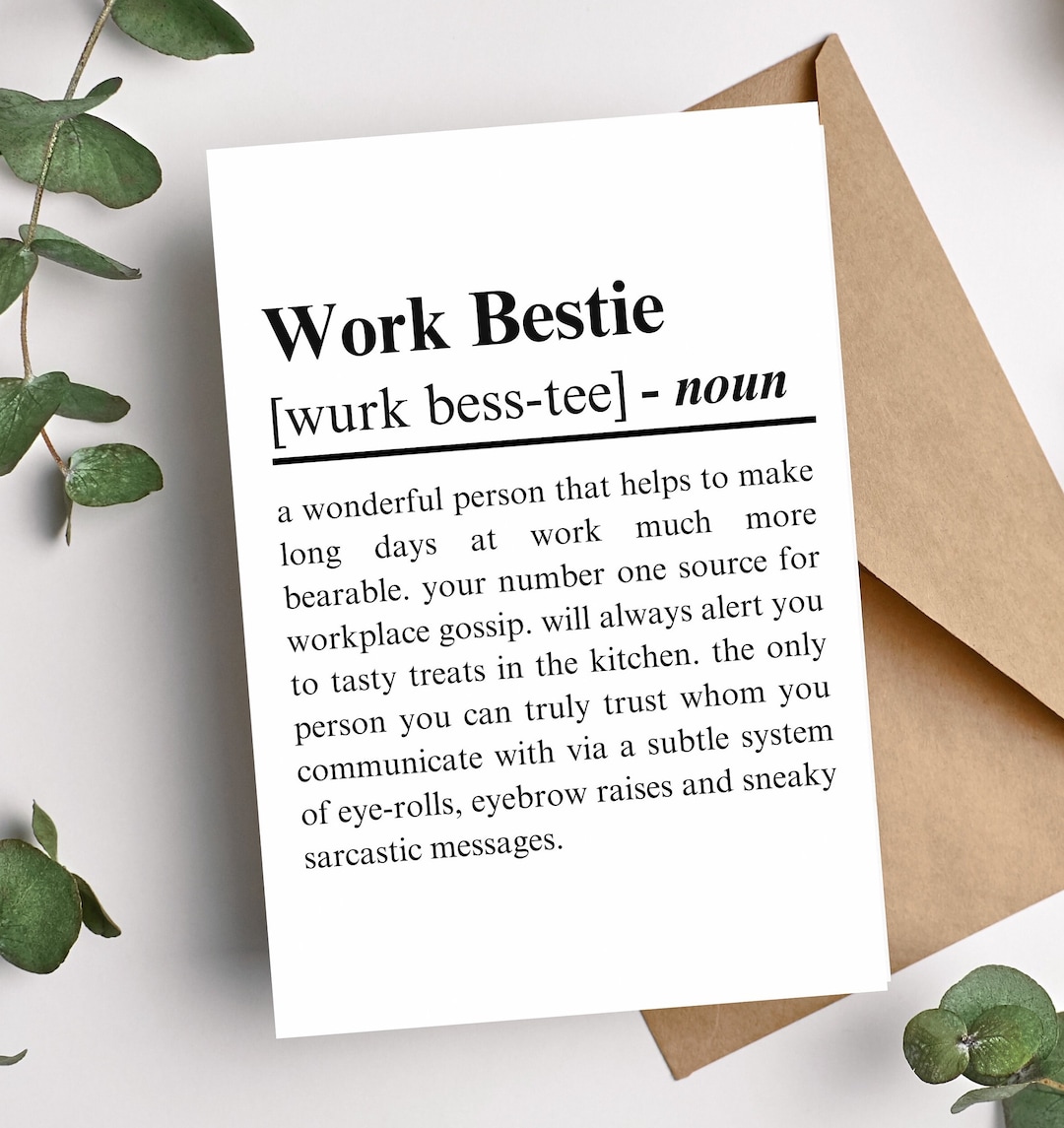 Work Bestie Card - Etsy