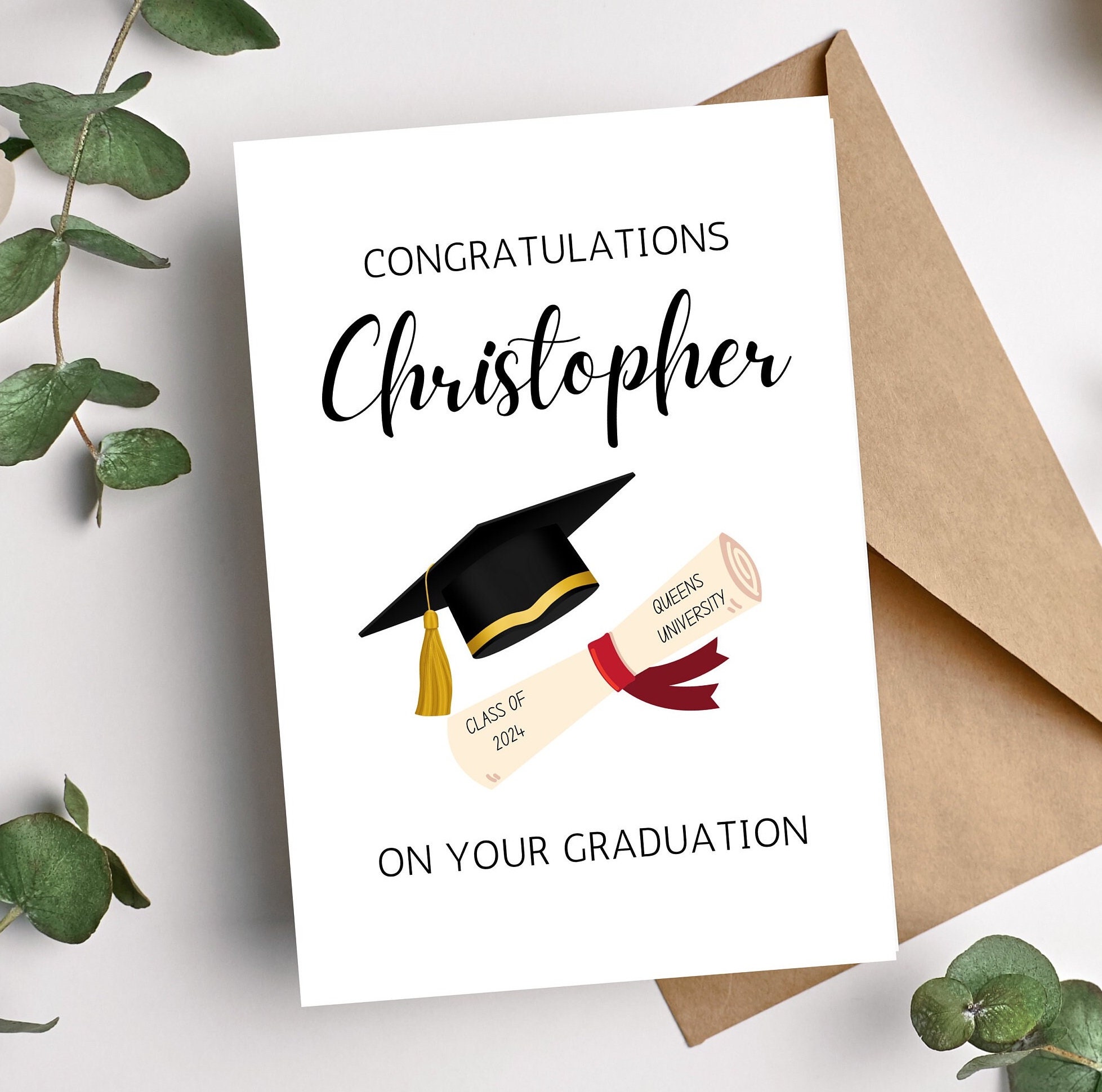 Personalized Graduation Card Graduation Card for Family Graduation Gift ...