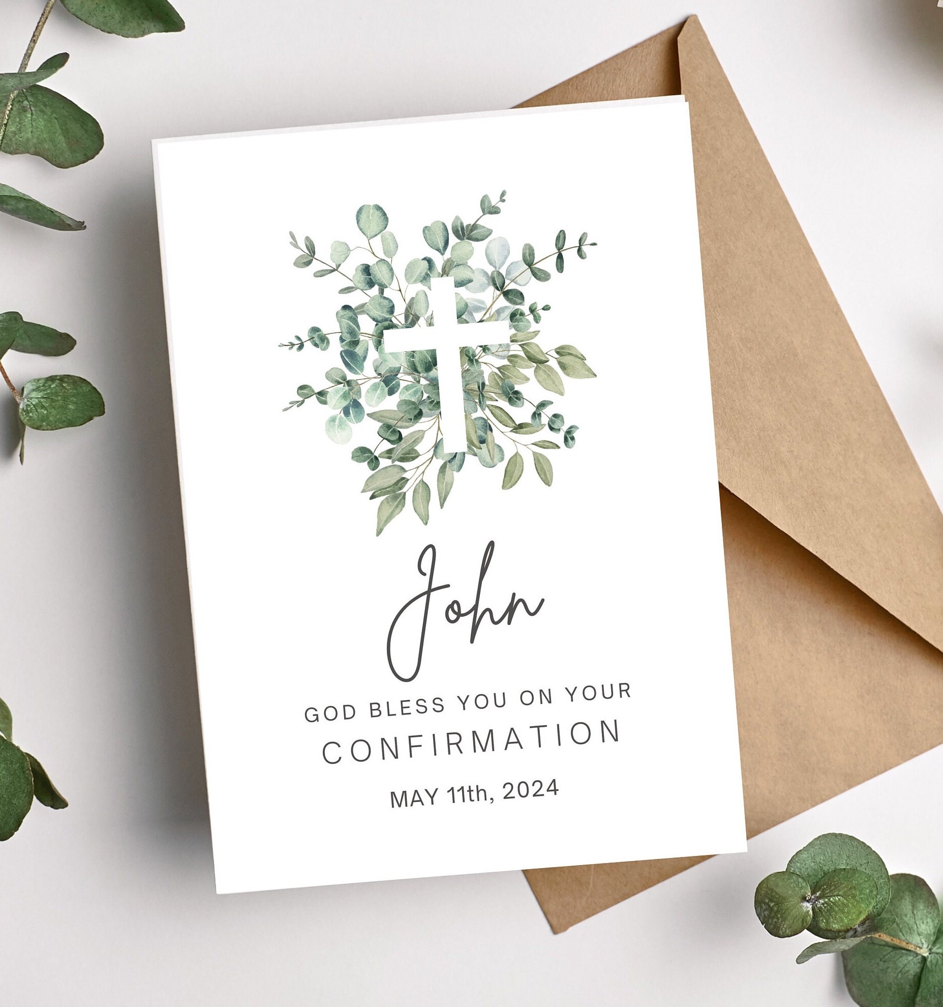 Confirmation Congratulations Card | Personalized Confirmarion Card ...