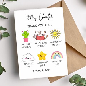 Personalized Teacher Card | Personalized Teacher Appreciation Card ...