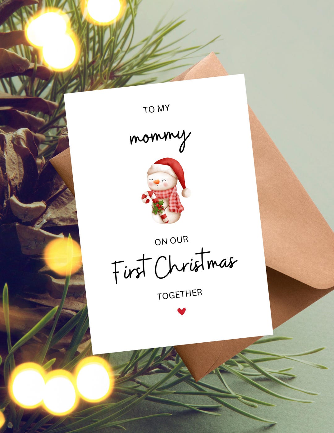 Christmas Card for Mommy Merry First Christmas as My Mommy Sweet ...