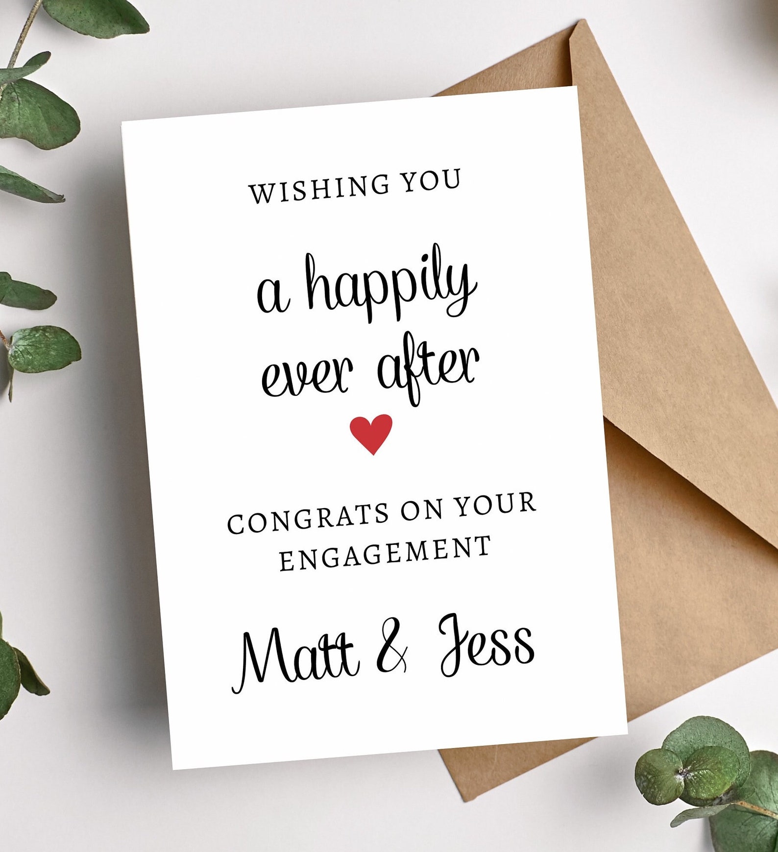 Personalized Engagement Card Congratulations on Engagement Card ...