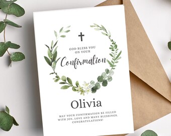Confirmation Congratulations Card Personalized Confirmarion Card ...