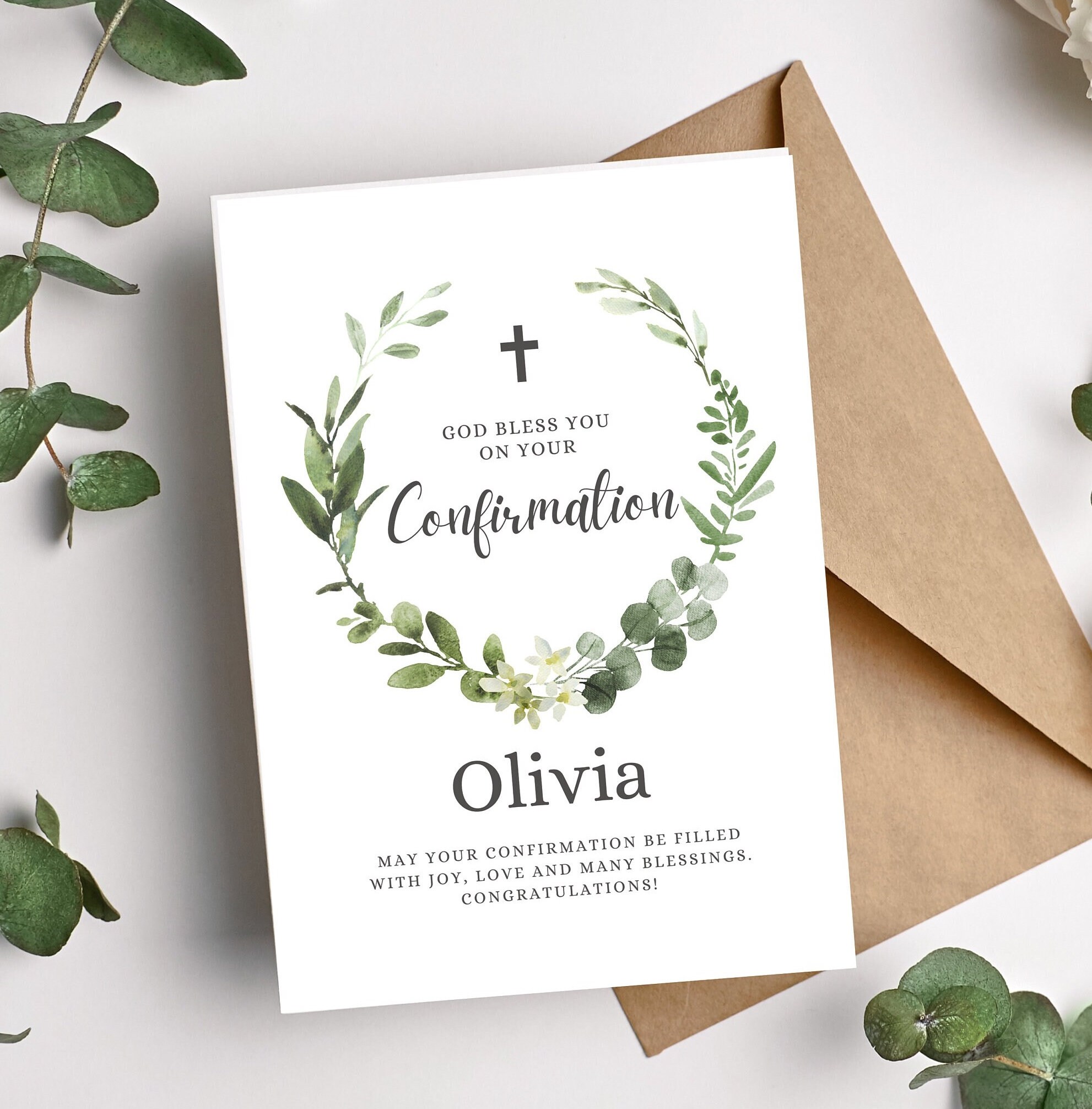 Confirmation Congratulations Card | Personalized Confirmarion Card ...