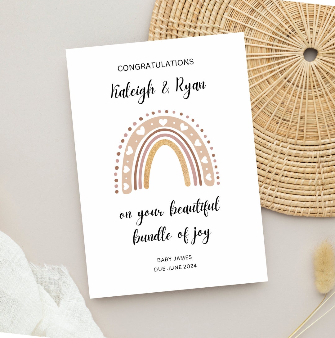 Personalized Baby Congratulations Card Pregnancy Card for Mom to Be ...