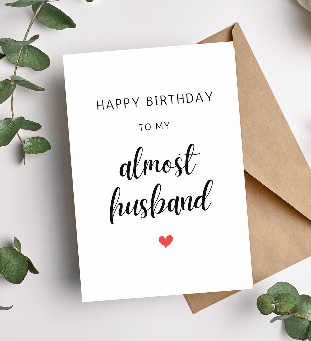Birthday Card for Fiancée Birthday Card for Future Husband Birthday ...