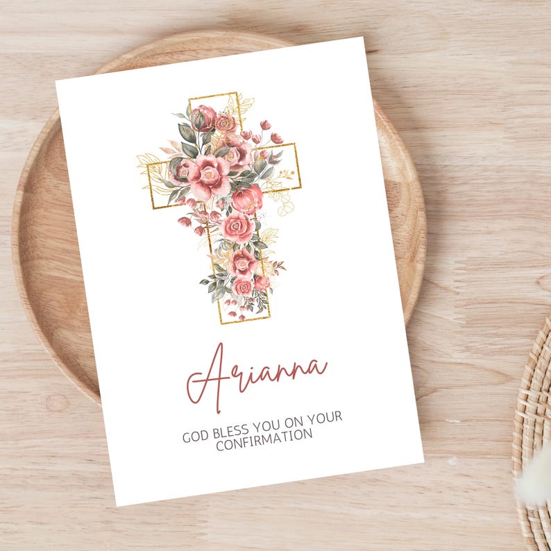 Confirmation Congratulations Card | Personalized Confirmarion Card ...