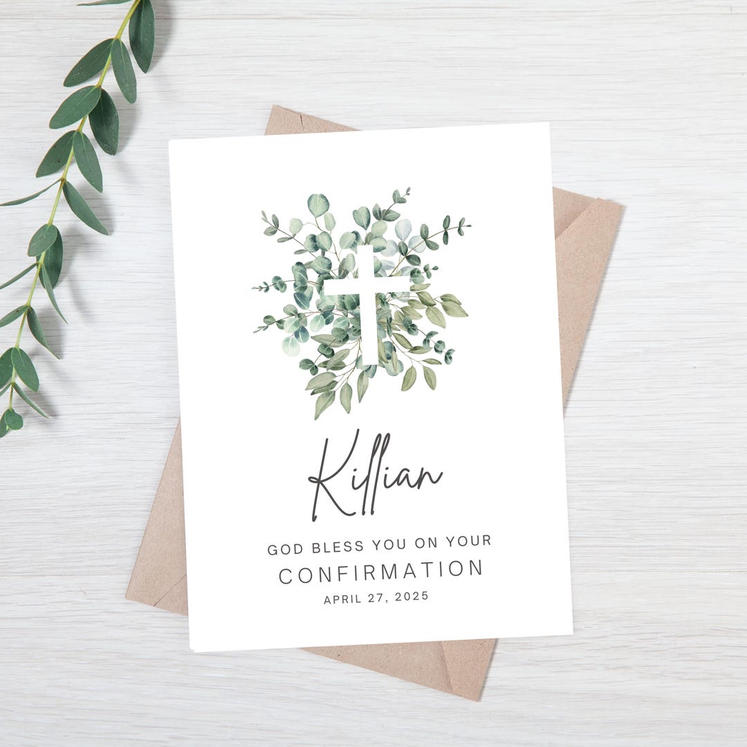 Confirmation Congratulations Card | Personalized Confirmarion Card ...