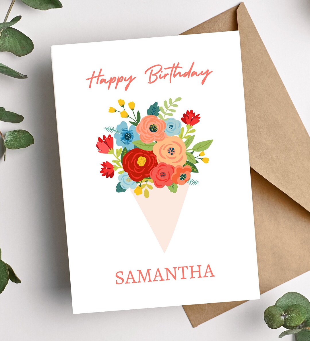 Personalized Birthday Card Birthday Card Personalized Pastel Birthday ...