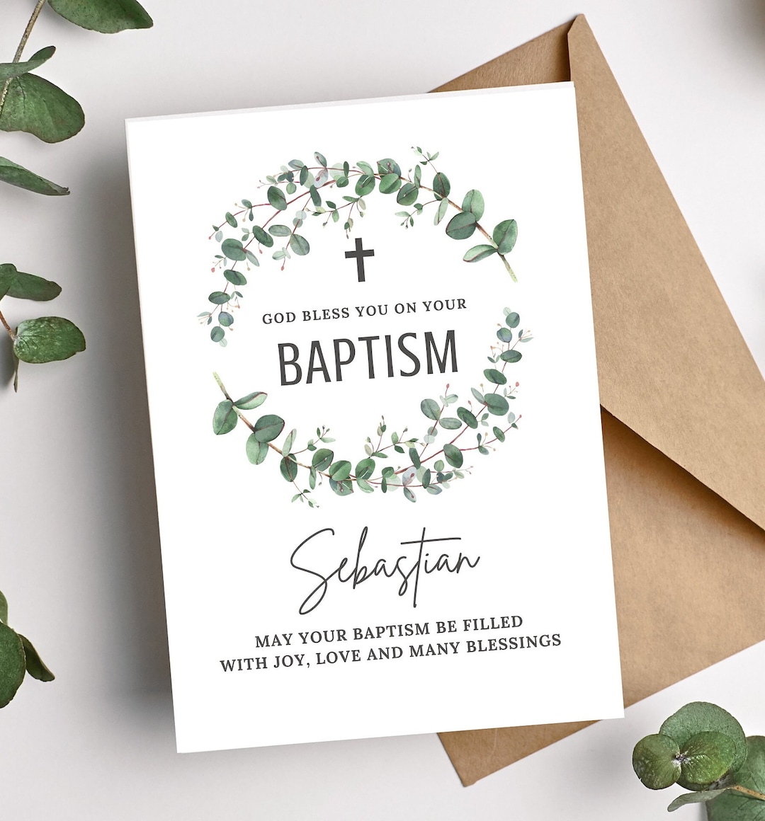 Personalized Baptism Card Congratulations Baptism Card Baptism Card ...