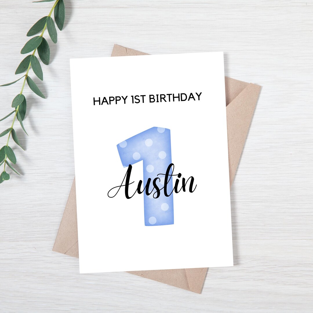 Personalized 1st Birthday | 1st Birthday Card for Boy| Personalized ...