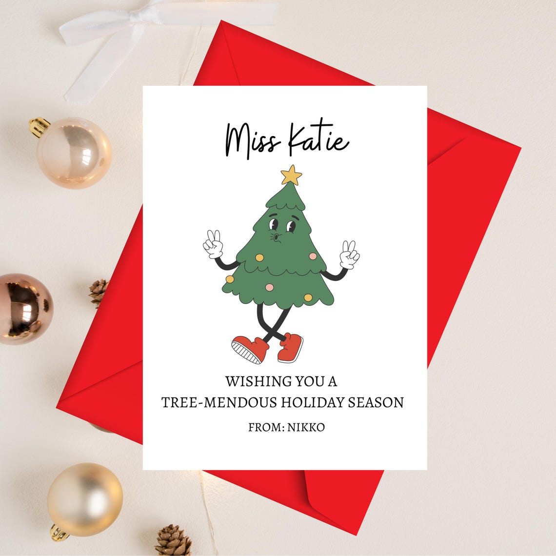 Happy Holidays Card for Teacher | Holiday Greeting Card for Teacher ...
