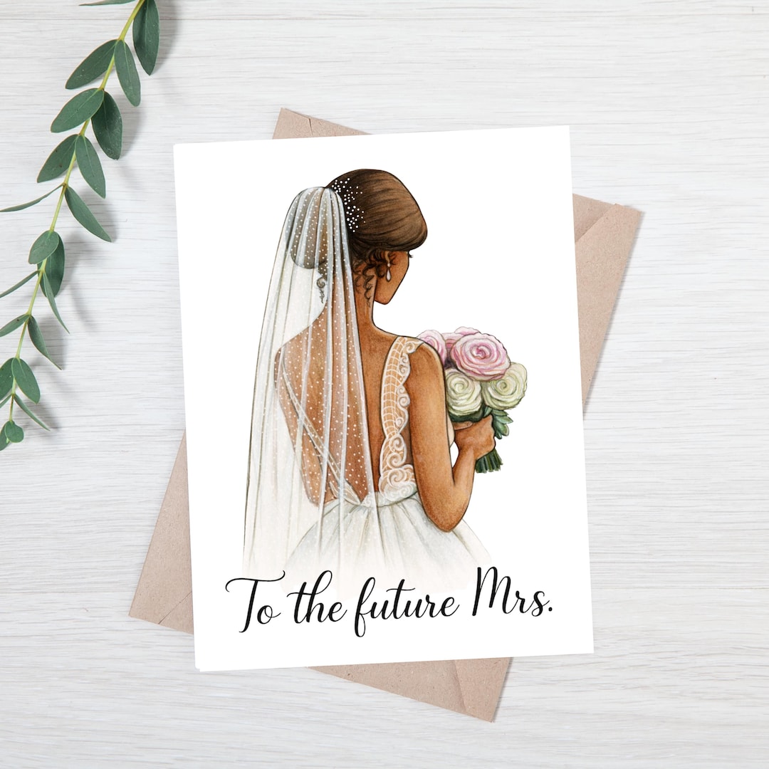 Bridal Shower Card | Bride to Be Card | Beautiful Bride Card - Etsy