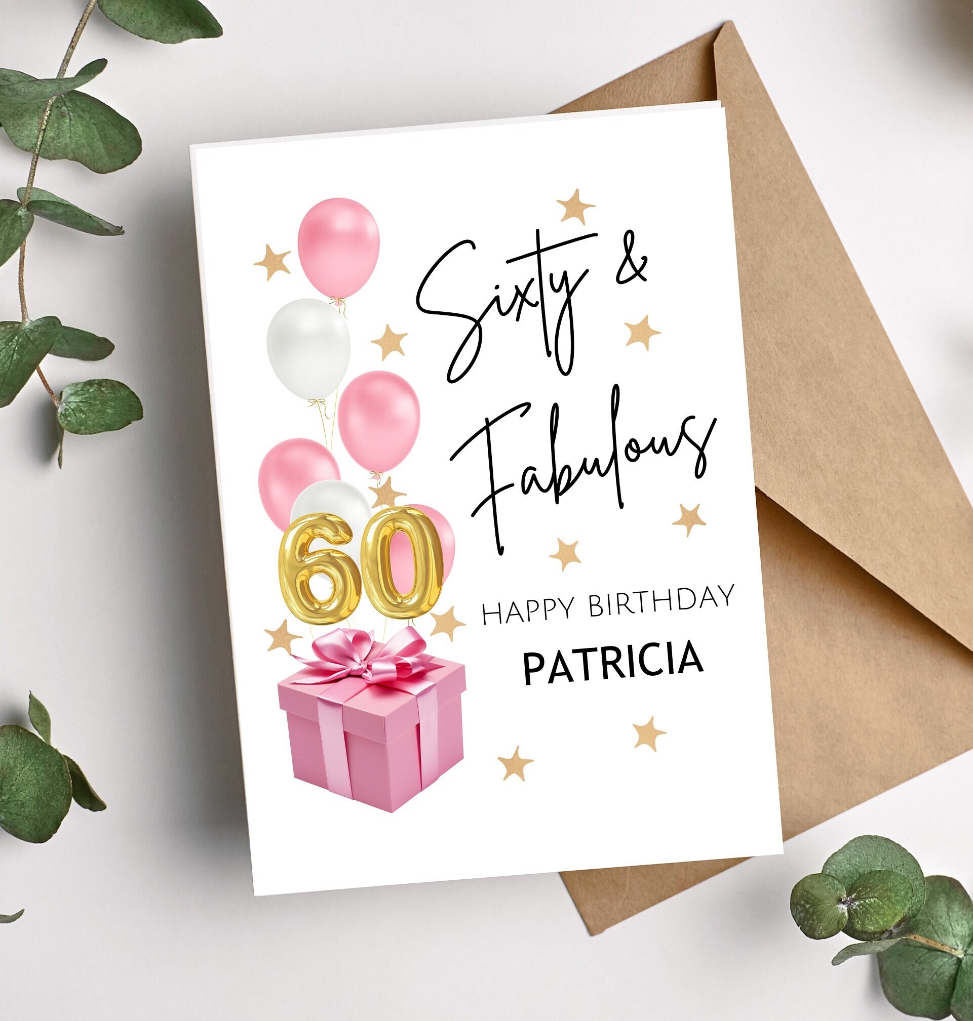 Personalized 60th Birthday 60th Birthday Card for Friend 60th Birthday ...