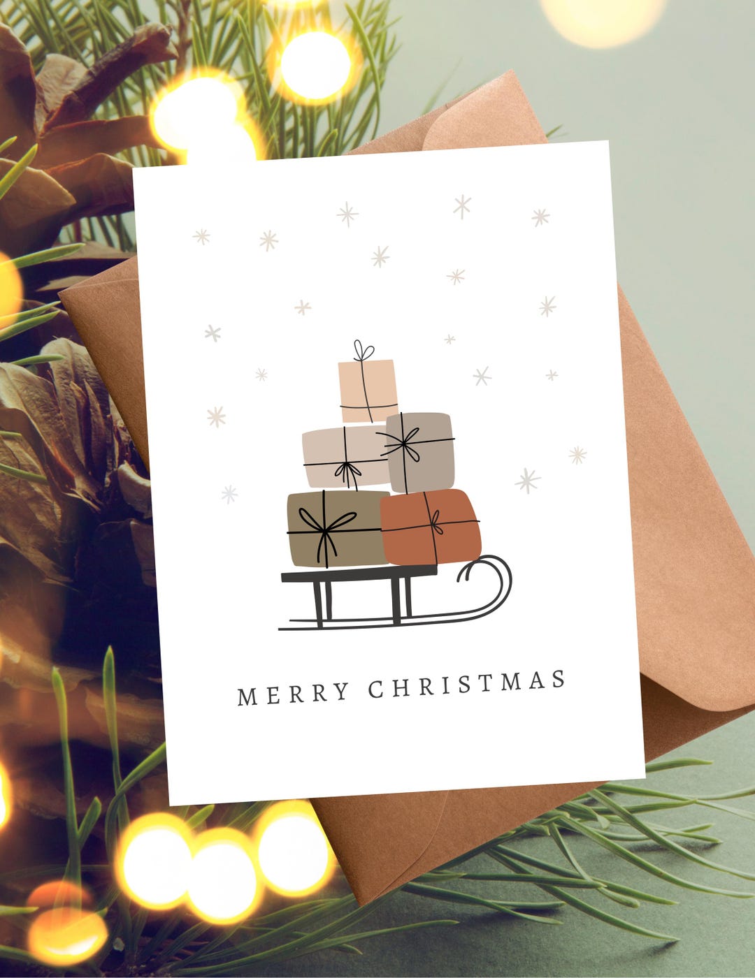 Merry Christmas Card Christmas Card for Family and Friends Holiday ...
