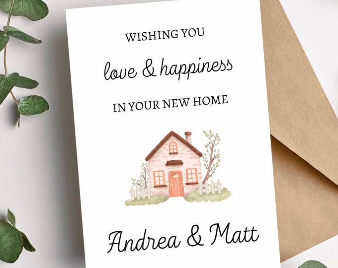 New Home Card, Personalised Congratulations on Your New Home Card ...